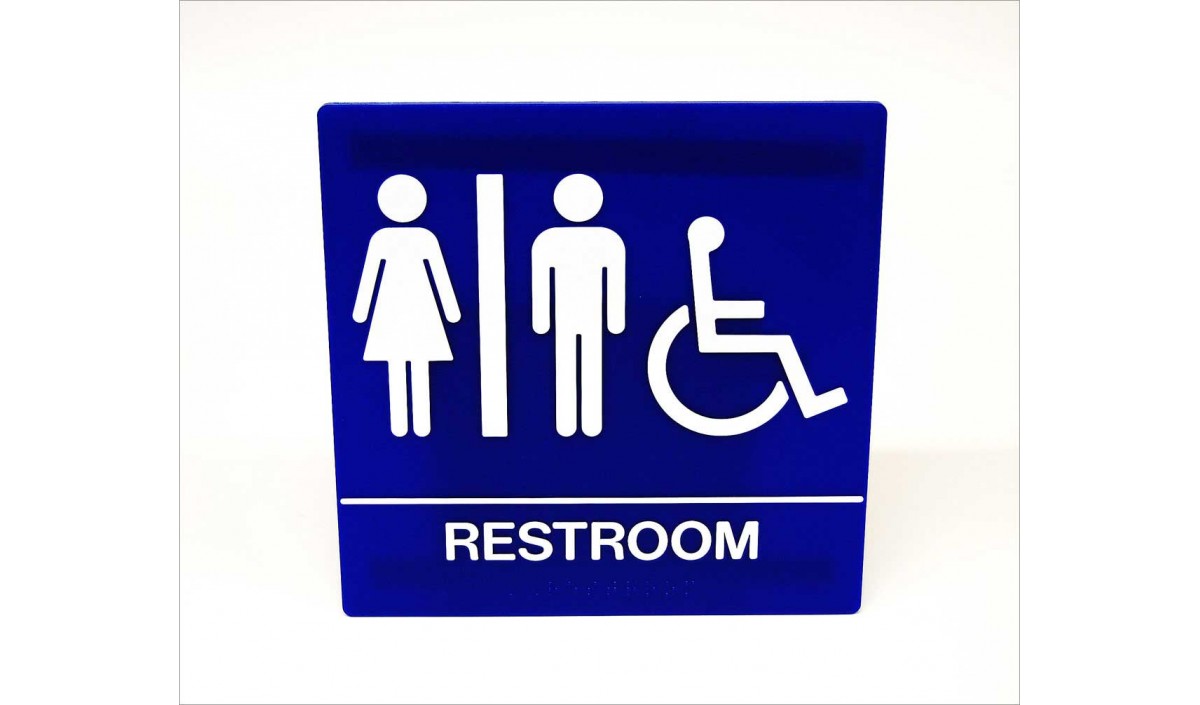 Unisex Restroom ADA Wall Sign 8 : TAP Plastics