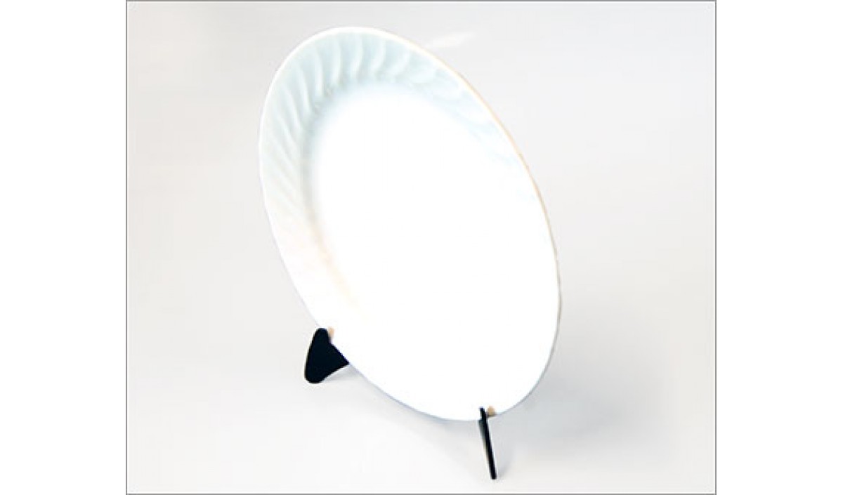 2-Part Black Acrylic Plate Stand : TAP Plastics