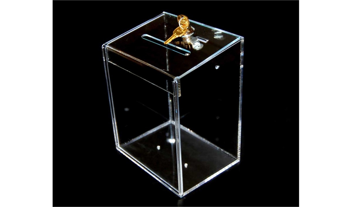 Plastic Ticket Collection Box With Lock, Plastic Suggestion, Donation ...