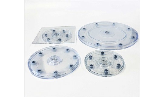 Plastic Revolving Display Bases, Clear Styrene Turntables, Lazy Susans ...