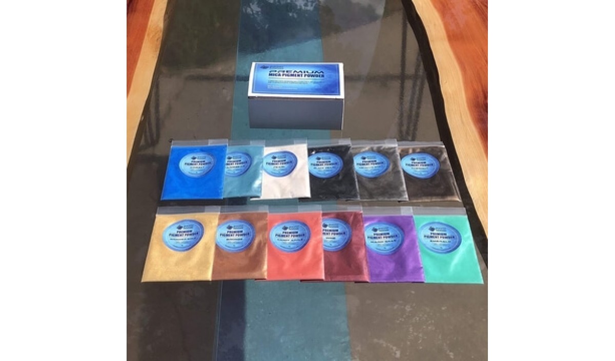 Premium MICA Pigment Powder epoxy resin color variety pack : TAP Plastics