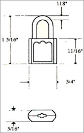 Mini Pad Locks : TAP Plastics